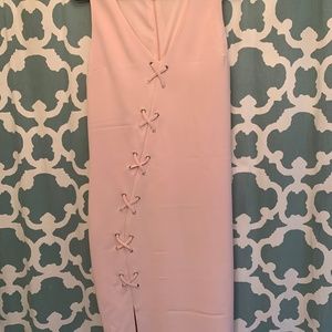 BOLD elements | Dresses | Bold Elements Laceup Detail Mididress Pale ...